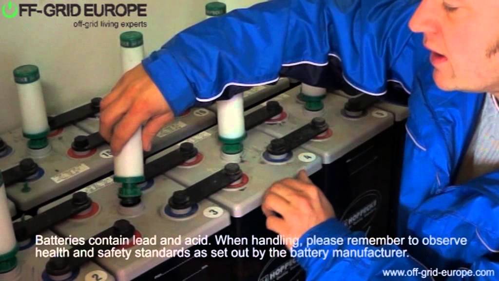 Hydrocaps for flooded lead acid batteries in solar application - YouTube