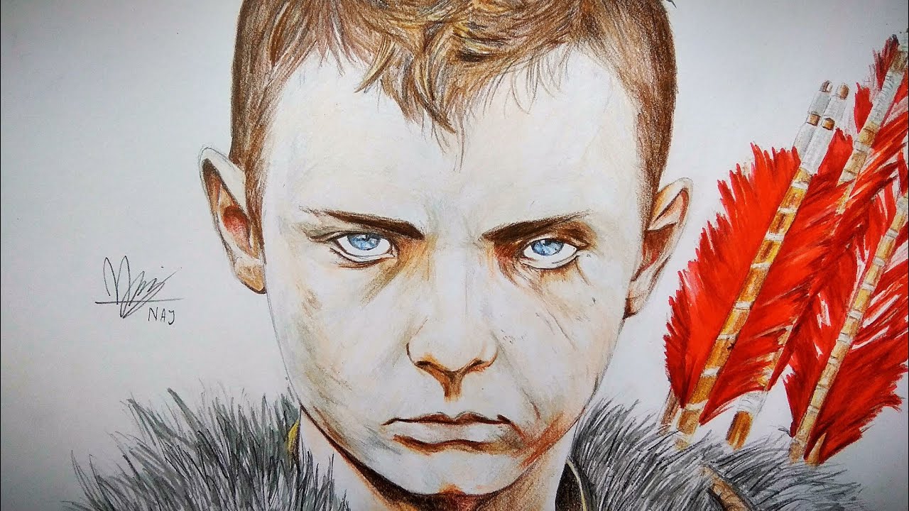 Speed draw Atreus God Of War PS4 (Part 2) - YouTube