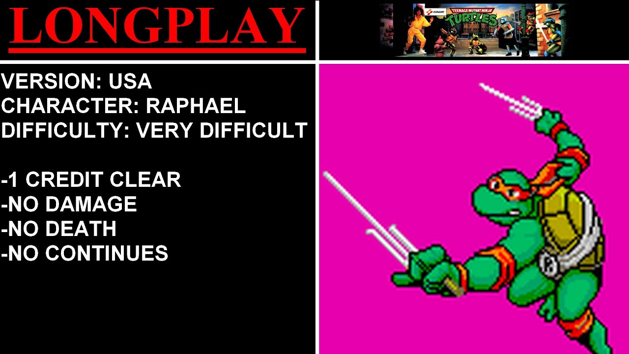 Teenage Mutant Ninja Turtles [USA] (Arcade) - (Longplay | Raphael ...