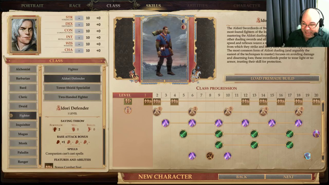 Pathfinder: Kingmaker - Aldori Defender Build - YouTube