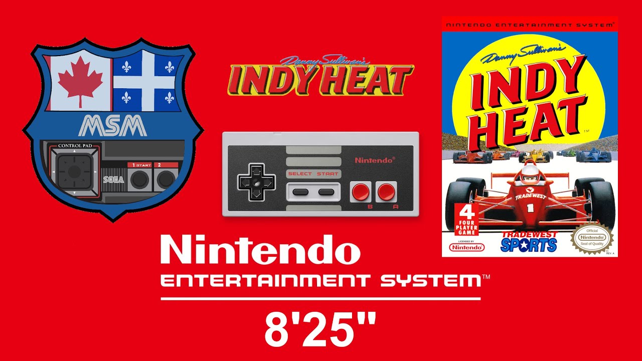 Danny Sullivan's Indy Heat [NES 1991] 1-Loop [8'25"] 18th place ...