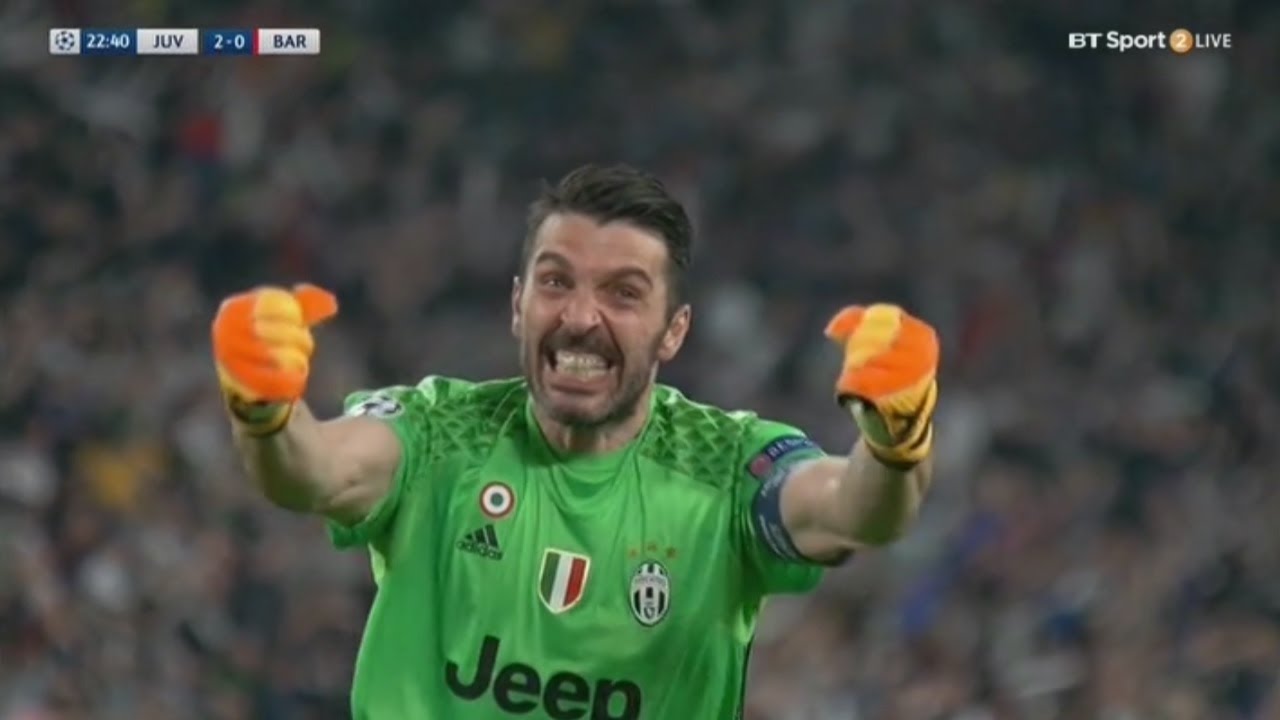 Gianluigi Buffon Save - Juventus vs Barcelona 2-0 - Champions League 11 ...