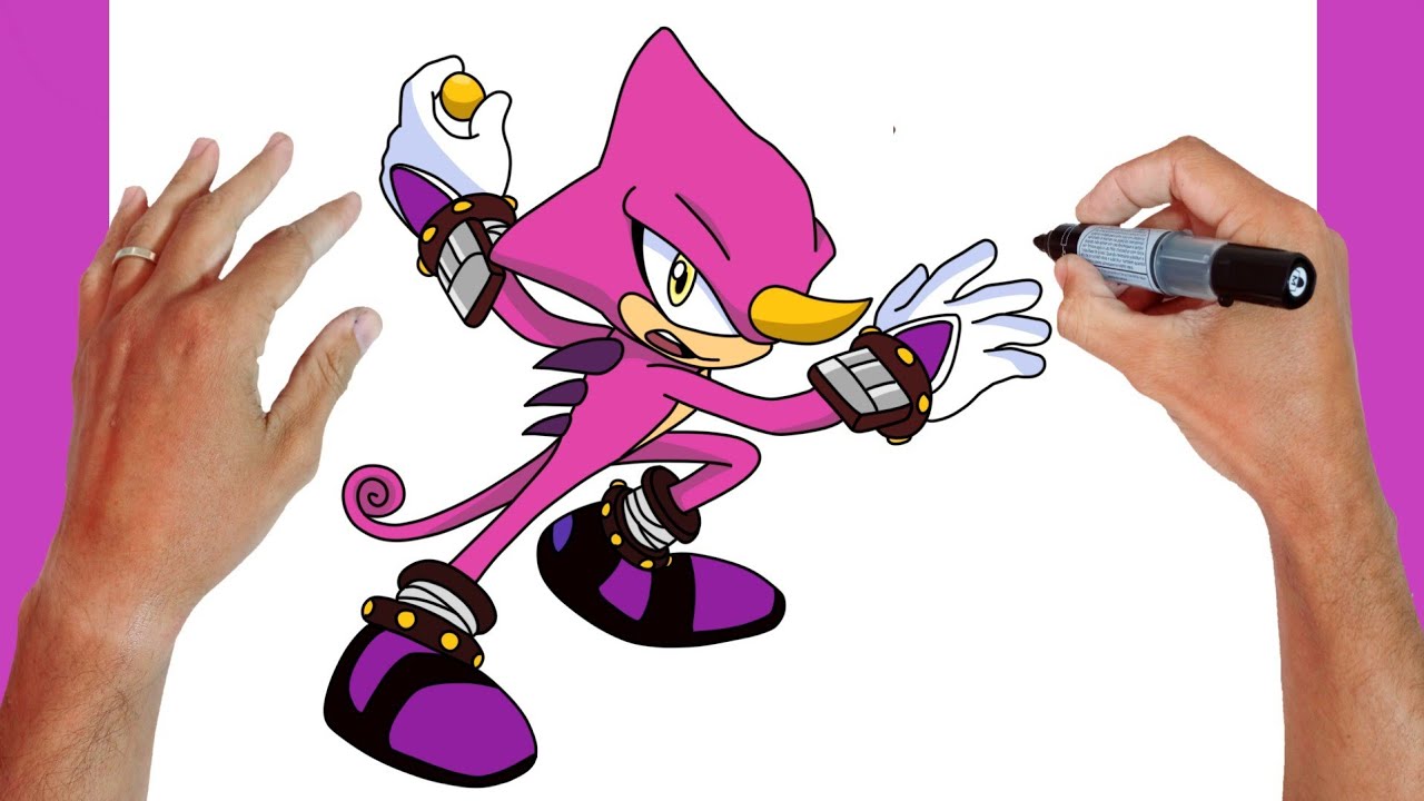 como DESENHAR o ESPIO THE CHAMELEON do SONIC - how to DRAW SONIC'S ...
