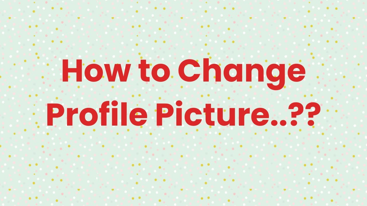 How to Change Profie Picture in Laptop or Desktop - YouTube