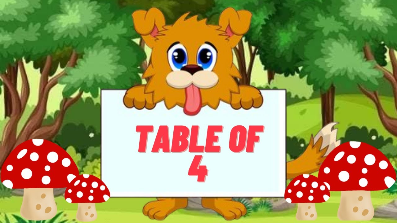 4 times table song| learn table of 4| 4 ka table| table of 4| chintotv ...