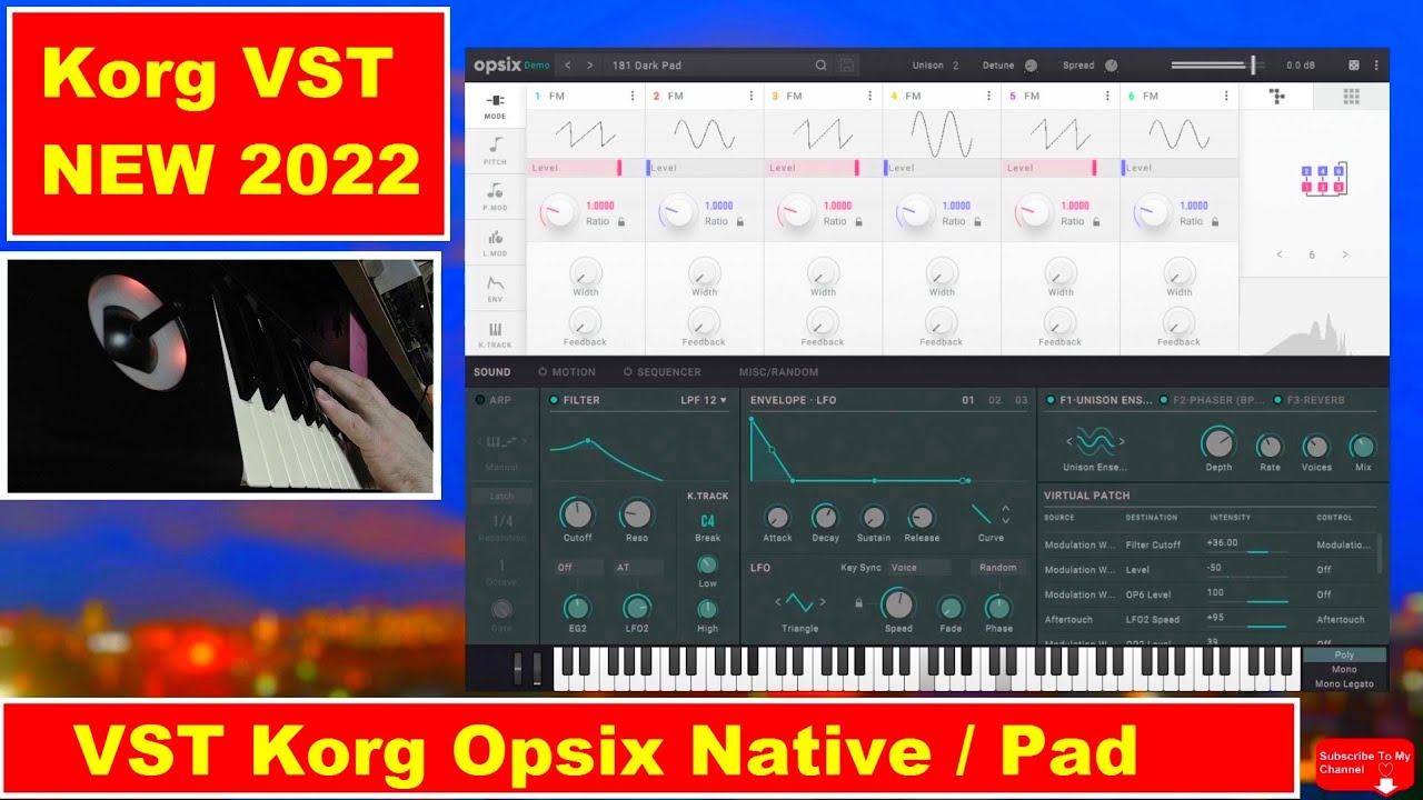 VST Korg Opsix Native / Pad / Studio Sound / NEW VST Korg 2022 - YouTube
