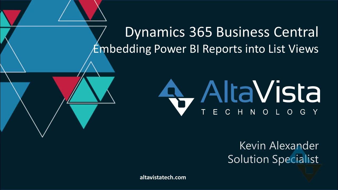 Microsoft Dynamics 365 Business Central: Embedding Power BI Reports into List Views - YouTube