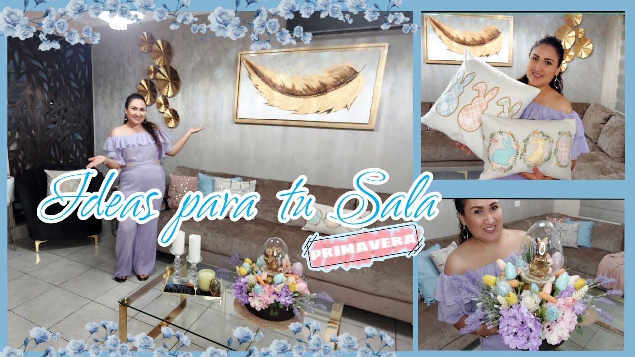 Así quedo la Decoración de la Sala para Pascua y Primavera 🌷🐰 Fundas de ...