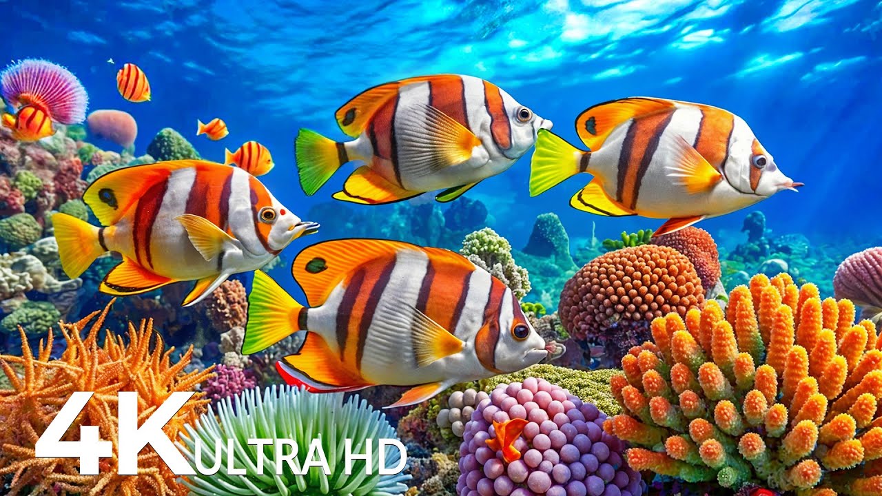 DREAM AQUARIUM 4K 🐳 Marvel at Sea Animal in The Best Aquarium 🐟Fish ...