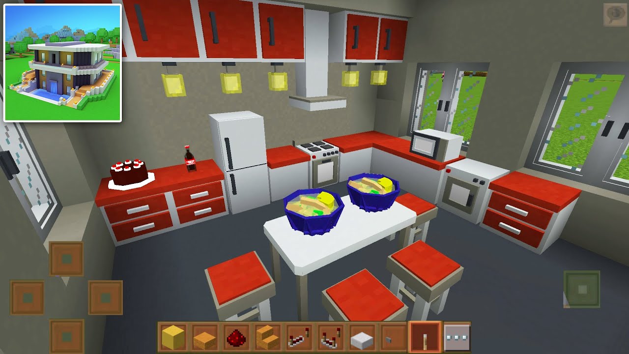 How to Make MODERN KITCHEN in CRAFT WORLD - YouTube