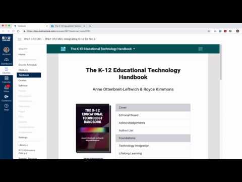 Embedding an Open Textbook in Canvas Course Navigations - YouTube