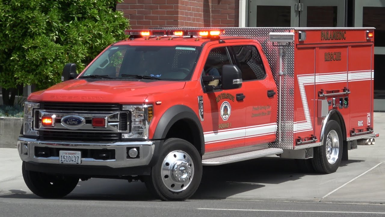 Riverside City Fire Dept. Squad 1 Responding Horn - YouTube