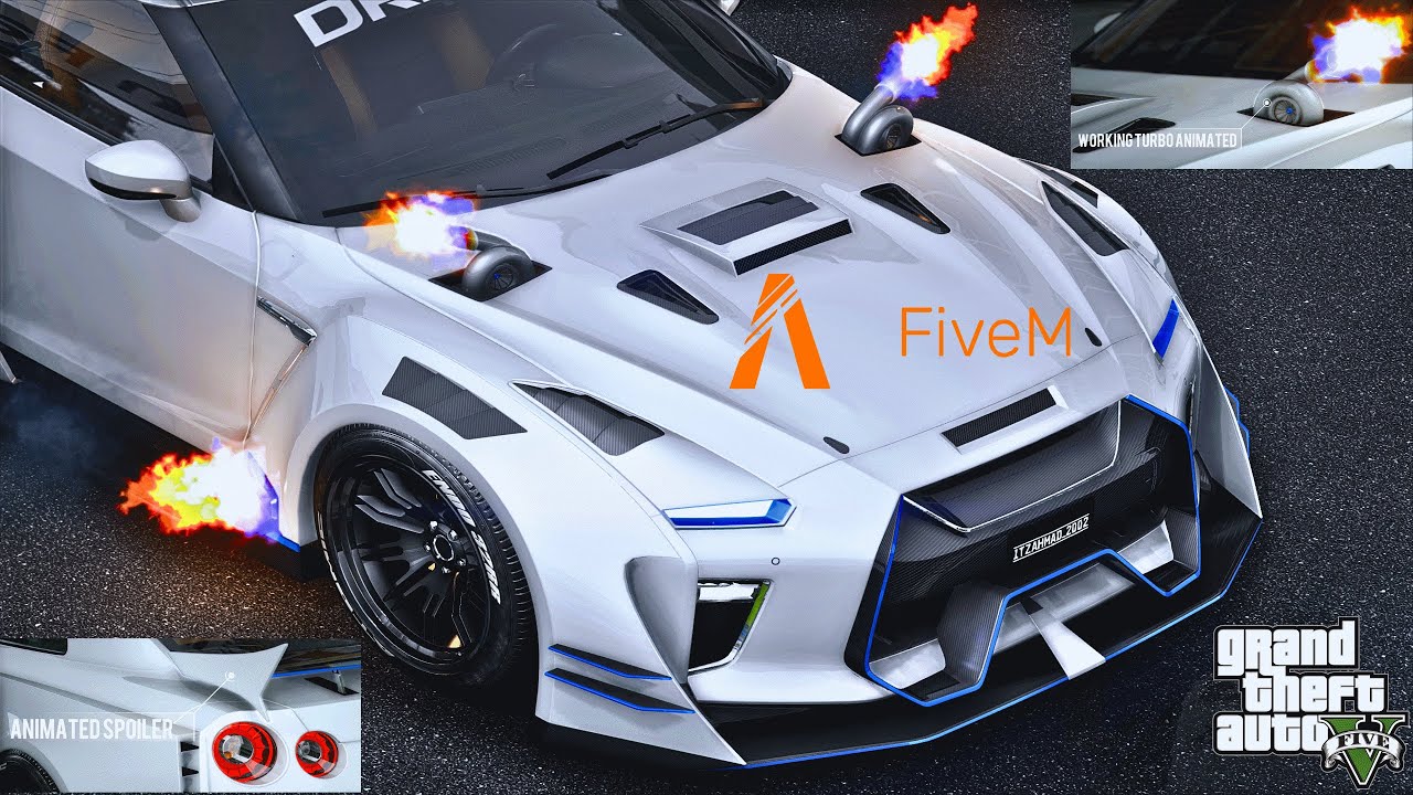 Nissan GTR R35 Has Animated Turbo and Spoiler in Gta 5 Fivem - YouTube