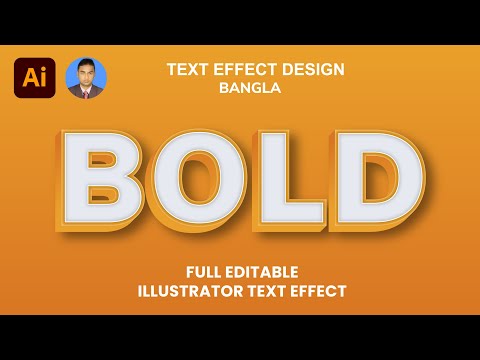 Editable 3d text Effect design For Freepik in Adobe Illustrator Bangla || 3d Text graphic design ...