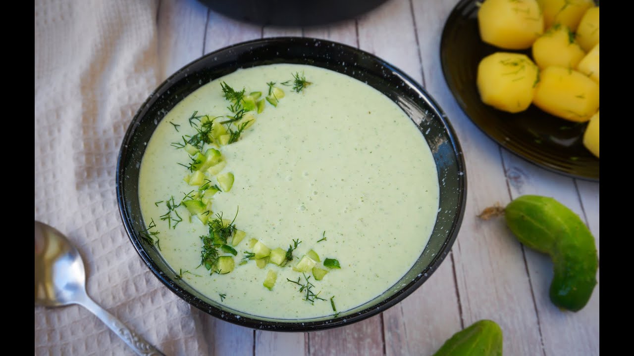 Agurkų sriuba | Šalta sriuba | Agurkų ir avokado sriubos receptas ...