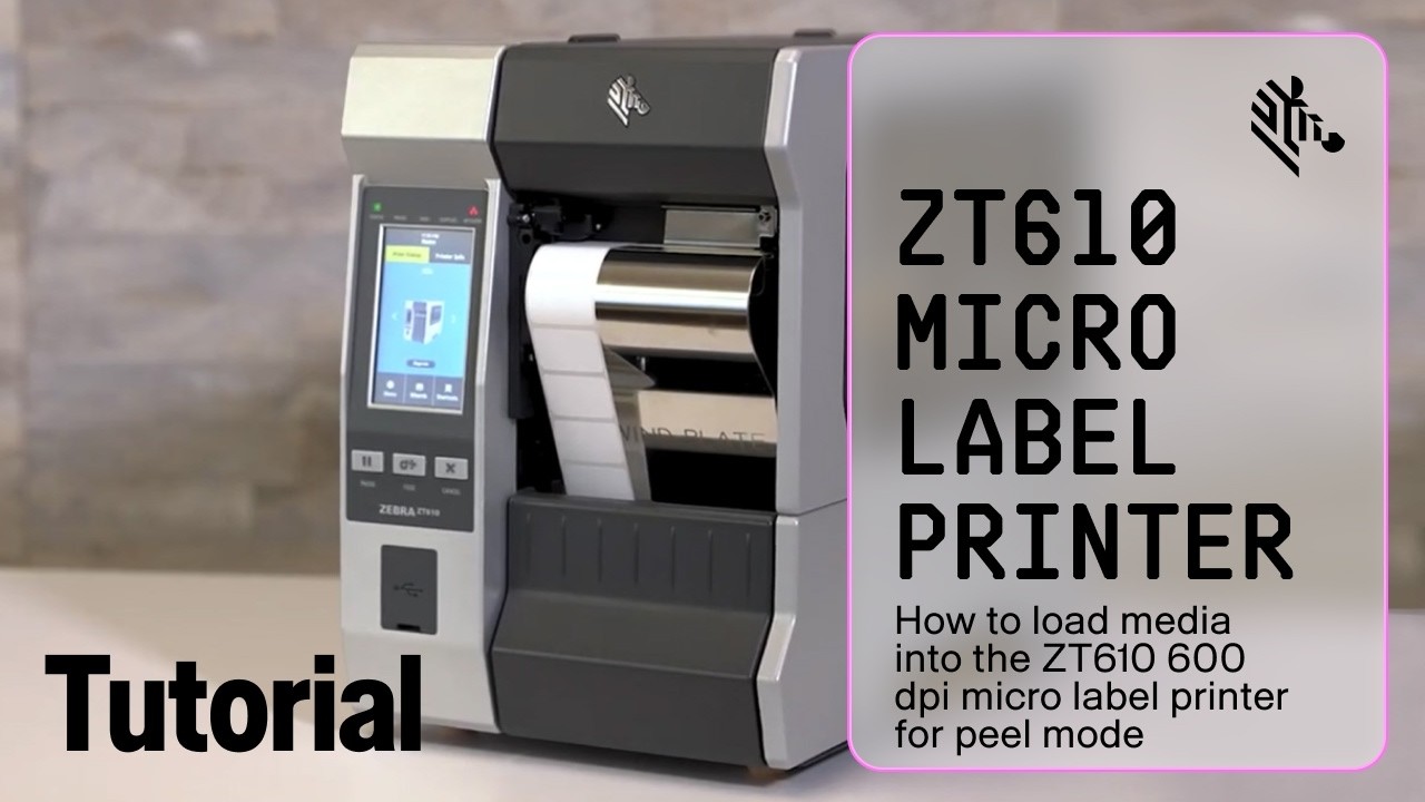 How to load media into the ZT610 600 dpi Micro Label Printer for Peel ...
