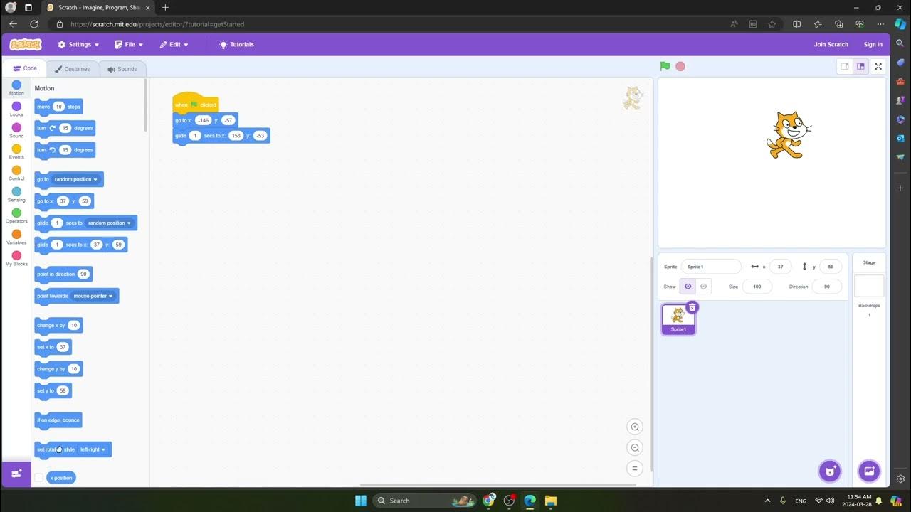 2 Your first script in scratch 3 0 - YouTube