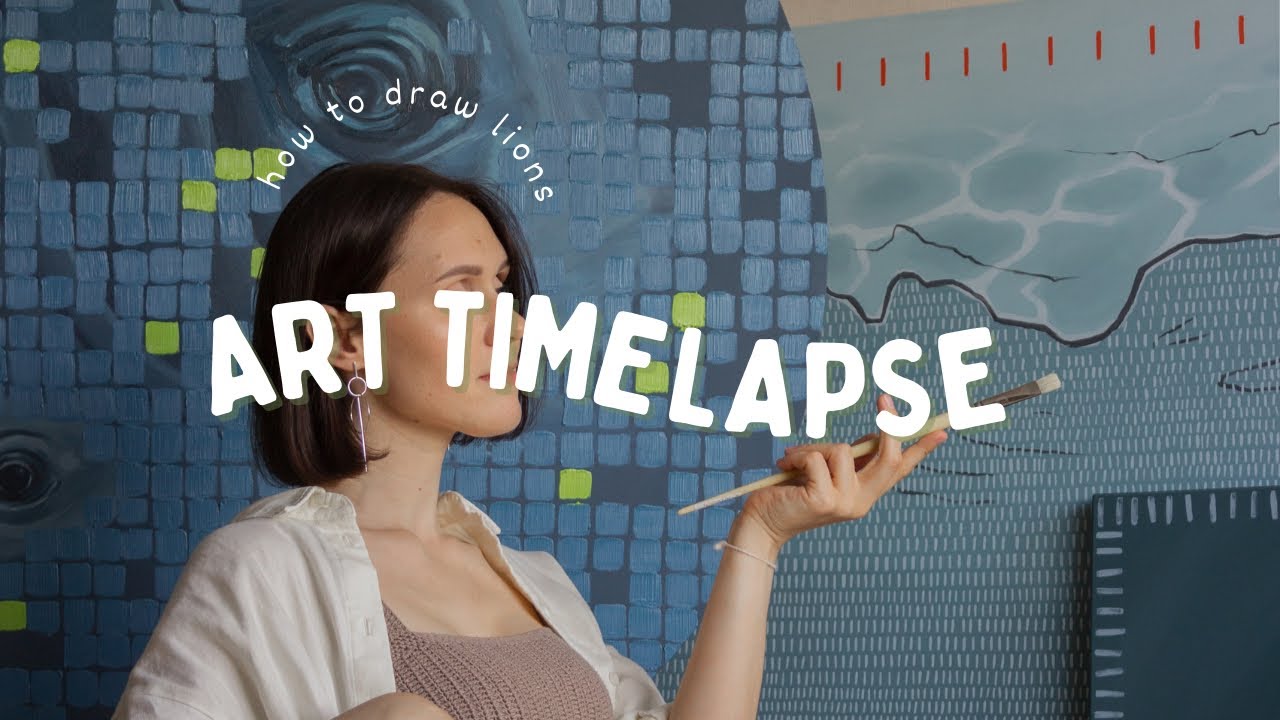 ART TIMELAPSE | The Lions | Artist Kate Shi | Kate Shi | Как нарисовать ...