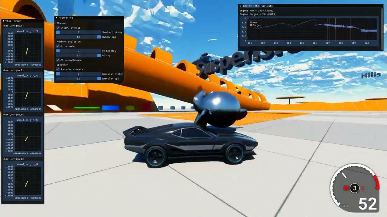 custom vehicle physics + realtime raytracing (C++/Vulkan) - YouTube