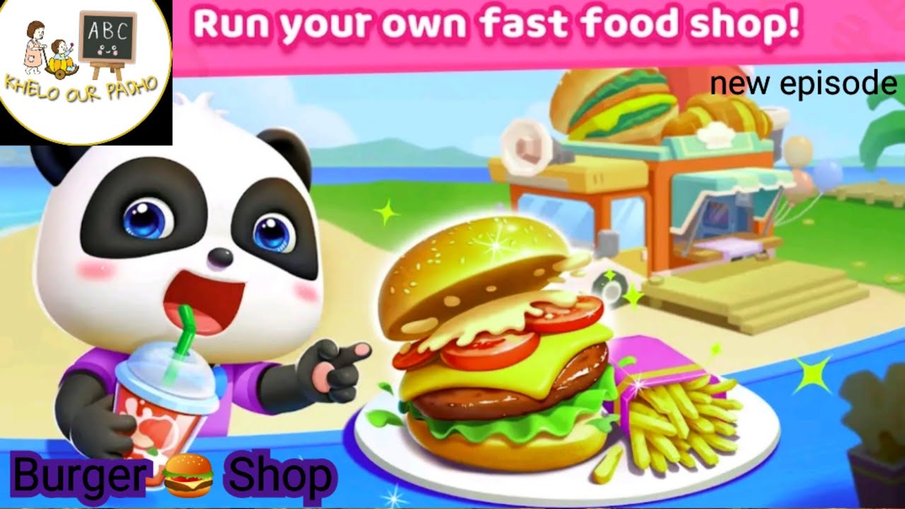 burger cartoon | panda cartoon | kids video | video for kids | babybus ...