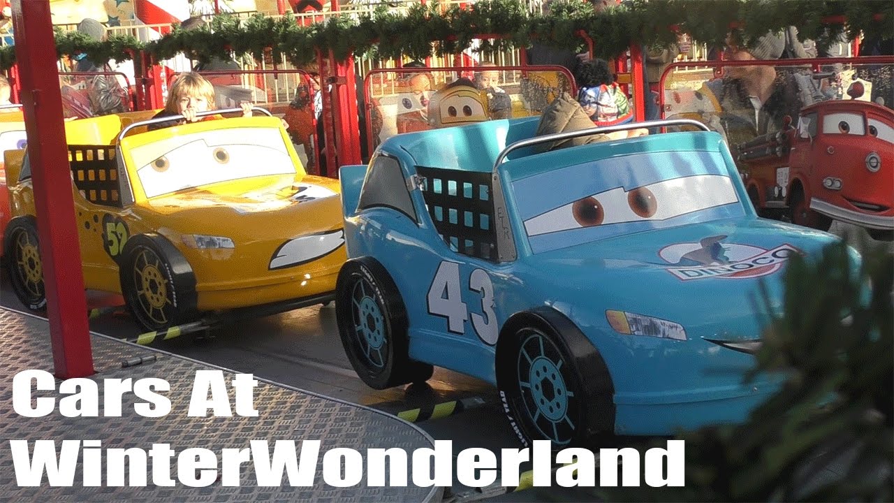 Disney Cars Ride at WinterWonderland 2016 - Lightning Mcqueen - YouTube