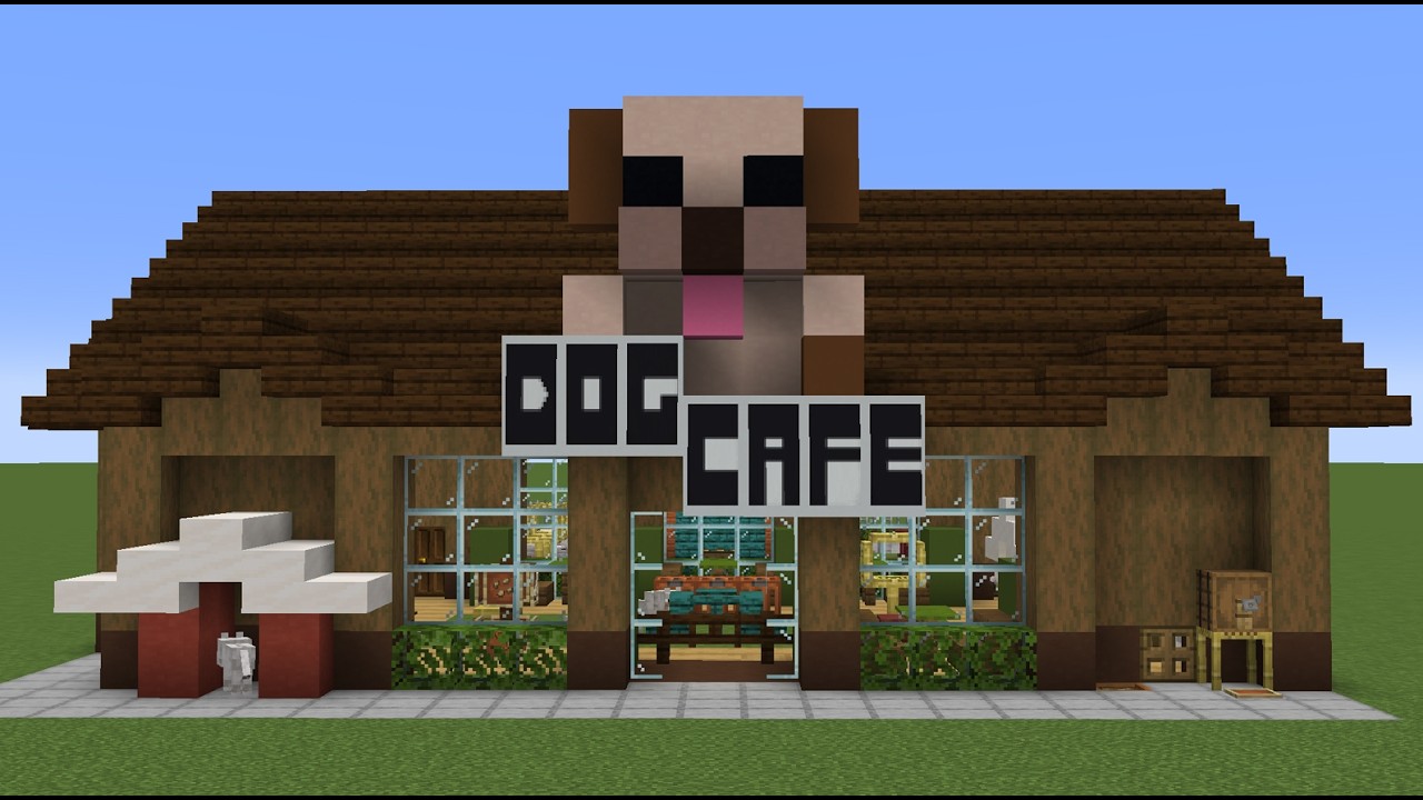 How To Build a Dog Cafe In Minecraft | Easy Tutorial 🐶☕ - YouTube
