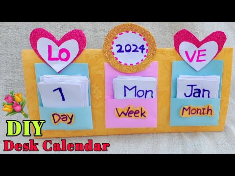 DIY Calendar 🤯 / How to Make a 2024 Desk Calendar / New Year 2024 ...