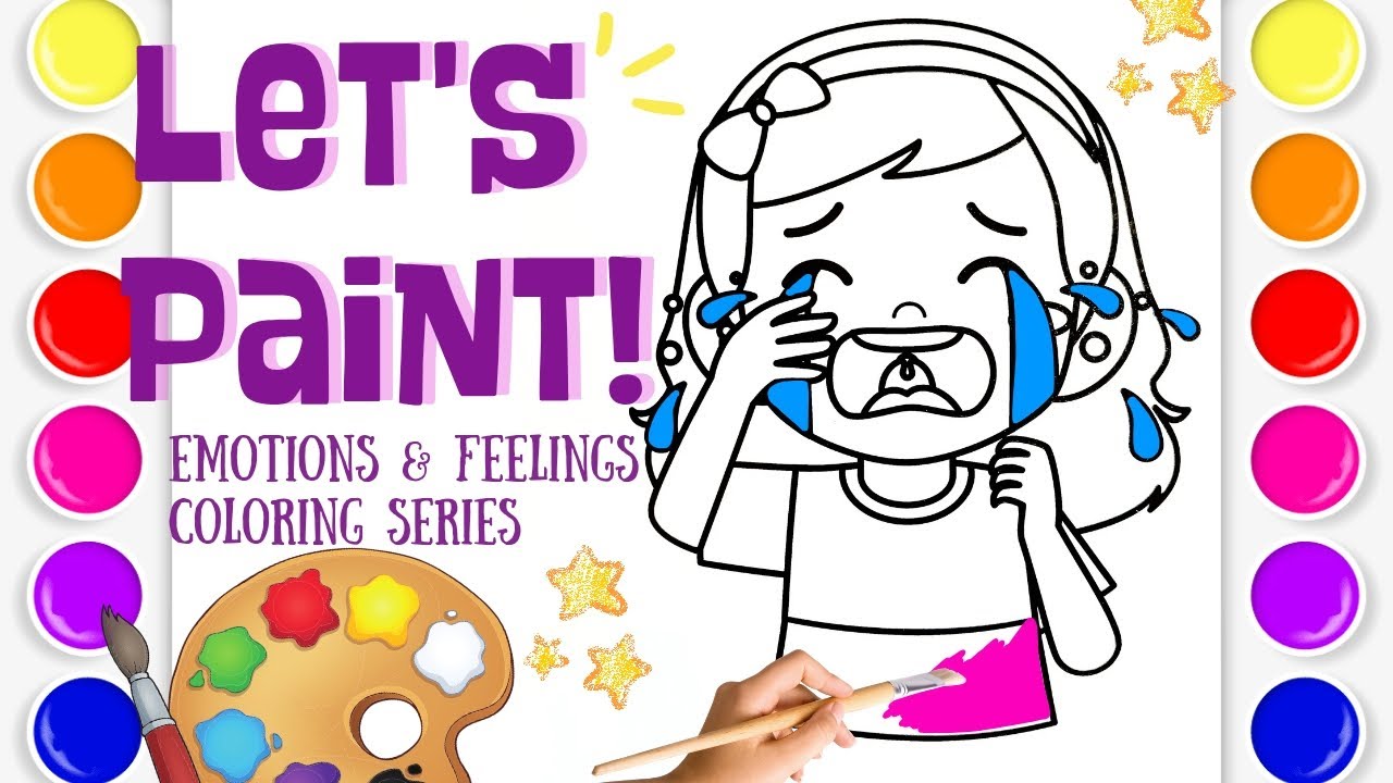 EMOTIONS & FEELINGS COLORING SERIES | SAD | Paint with me! | Fun & Easy ...