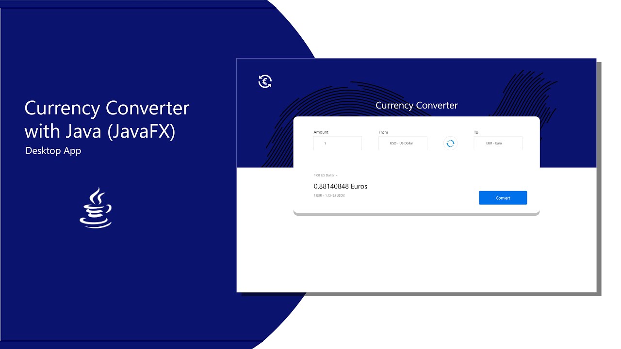 Currency Converter Desktop App Javafx Java Youtube