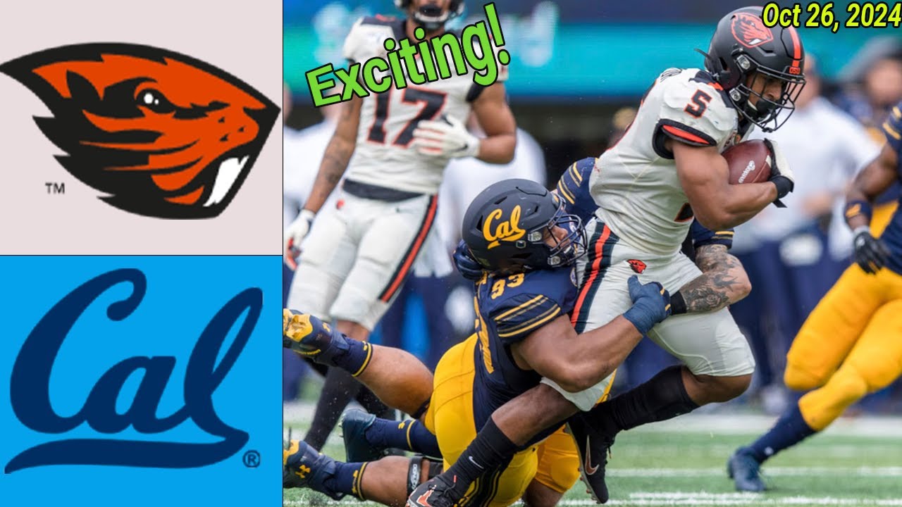 Oregon State Beavers vs California Golden Bears|Game Highlights[WEEK 9 ...