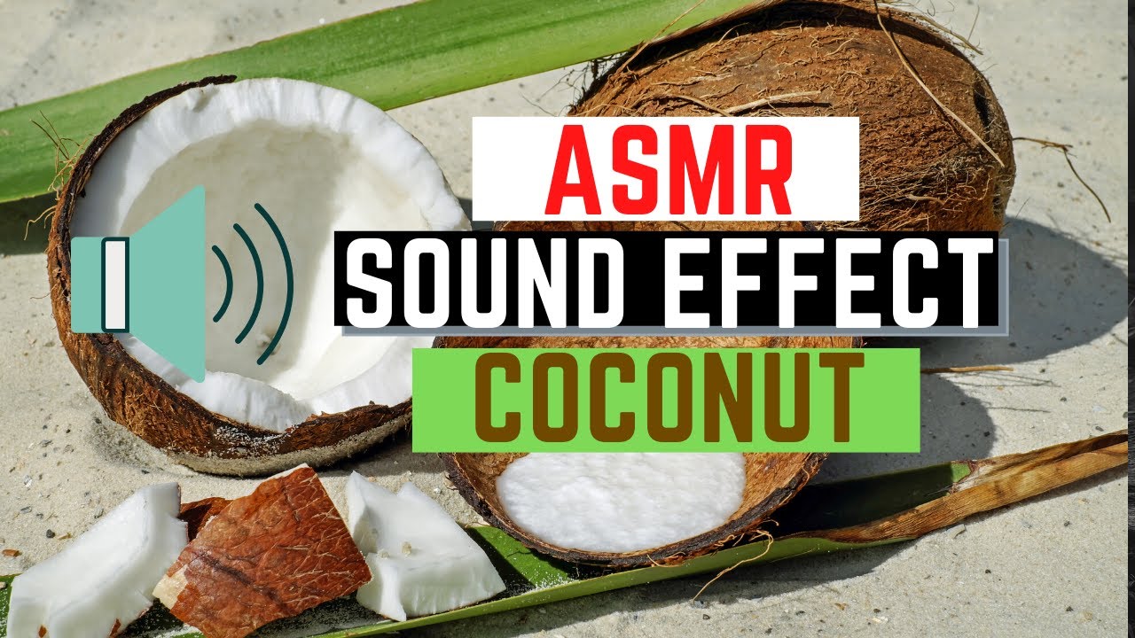 ASMR WHOLE COCONUT OPEN + CRACK ( FREE FOLEY SOUND EFFECT) | NO TALKING ...