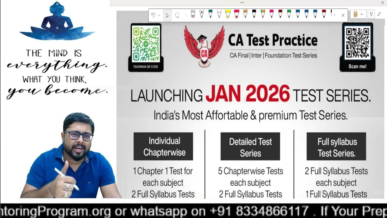 🔥Free CA Test Series with Evaluation for Jan 26 Final | Inter ...