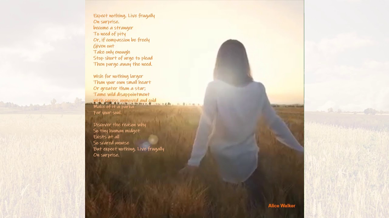 Expect Nothing, Alice Walker - YouTube