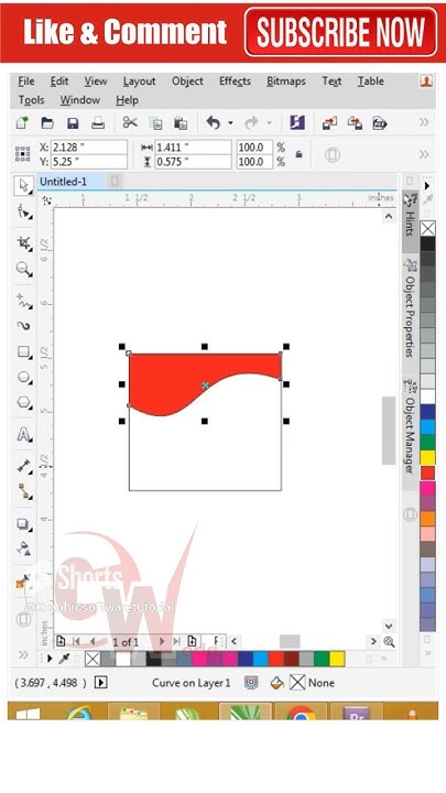 simple curve design in coreldraw - YouTube