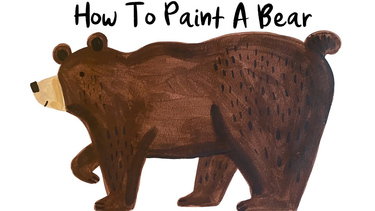 BEAR PAINTING LESSON Elementary School [Fun Art Lessons 3rd, 4th, 5th ...