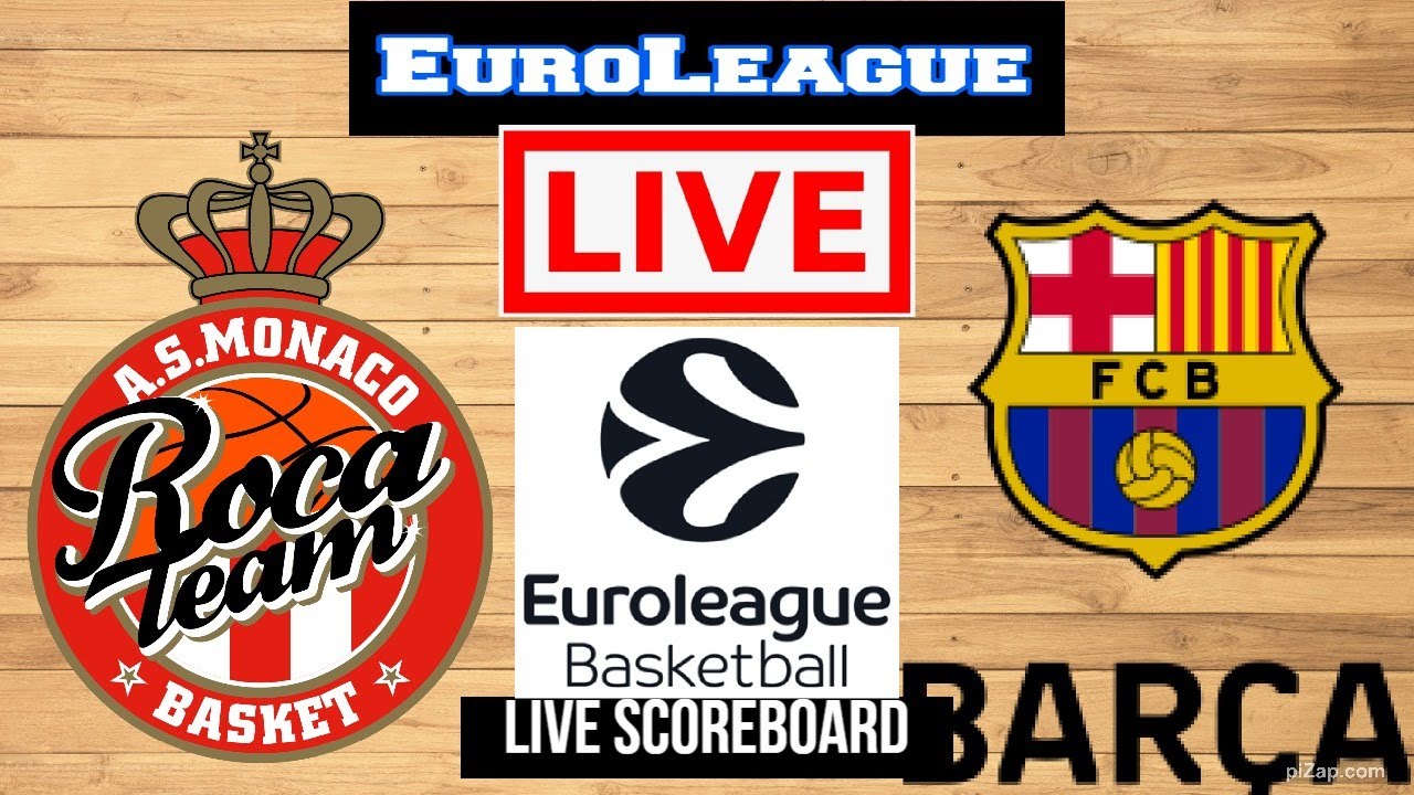 AS Monaco Basket Vs Barcelona | EuroLeague | Live Scoreboard | Play By ...