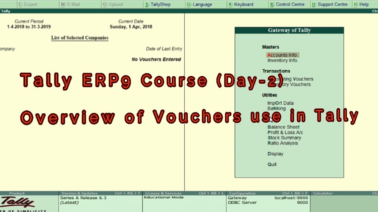 Tally ERP9 Course Day 2 Overview Of Vouchers Use In Tally YouTube tally-erp9-course-day-2-overview-of-vouchers-use-in-tally-youtube