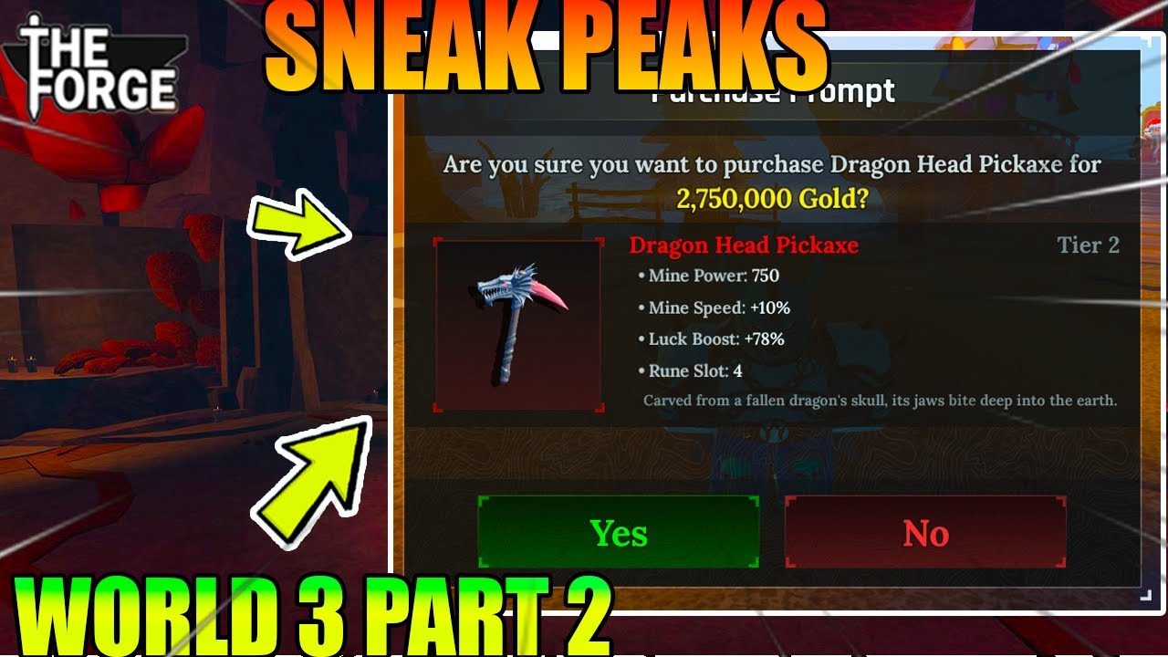 NEW BEST PICKAXE DRAGON HEAD PICKAXE IN THE FORGE ROBLOX - YouTube