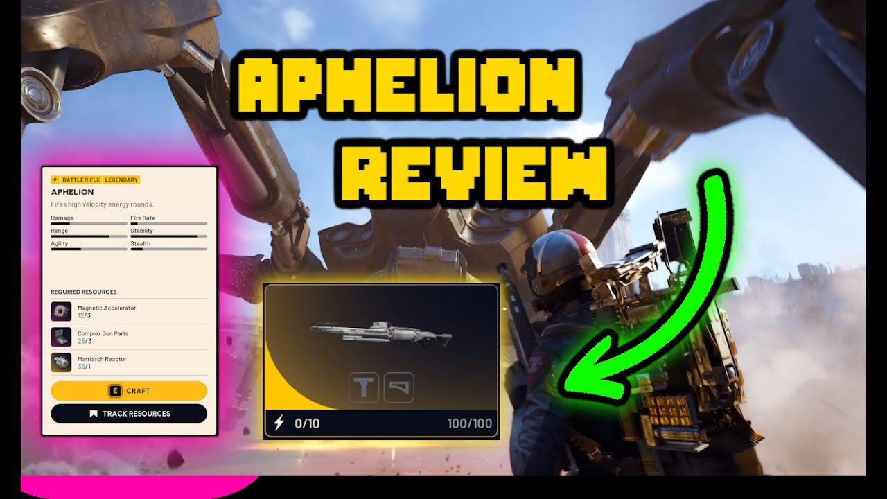 Arc Raiders - NEW APHELION GUN - PvP & PvE test - YouTube