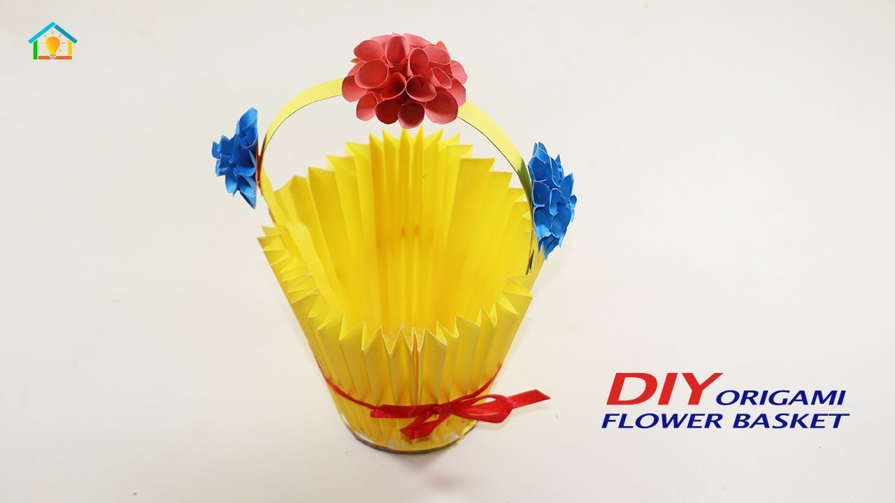 DIY Paper Craft Amazing Flower Basket | Awesome Origami Tutorial - YouTube