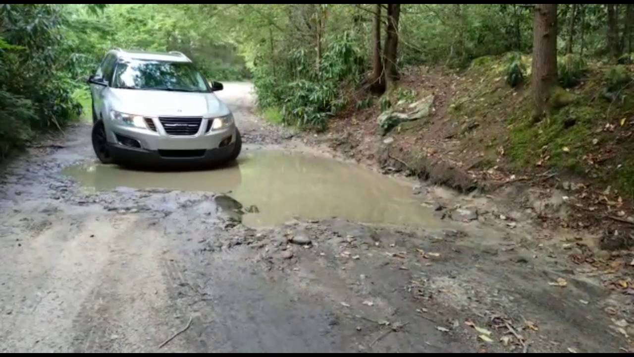 Saab 9-4x Off Roading - YouTube