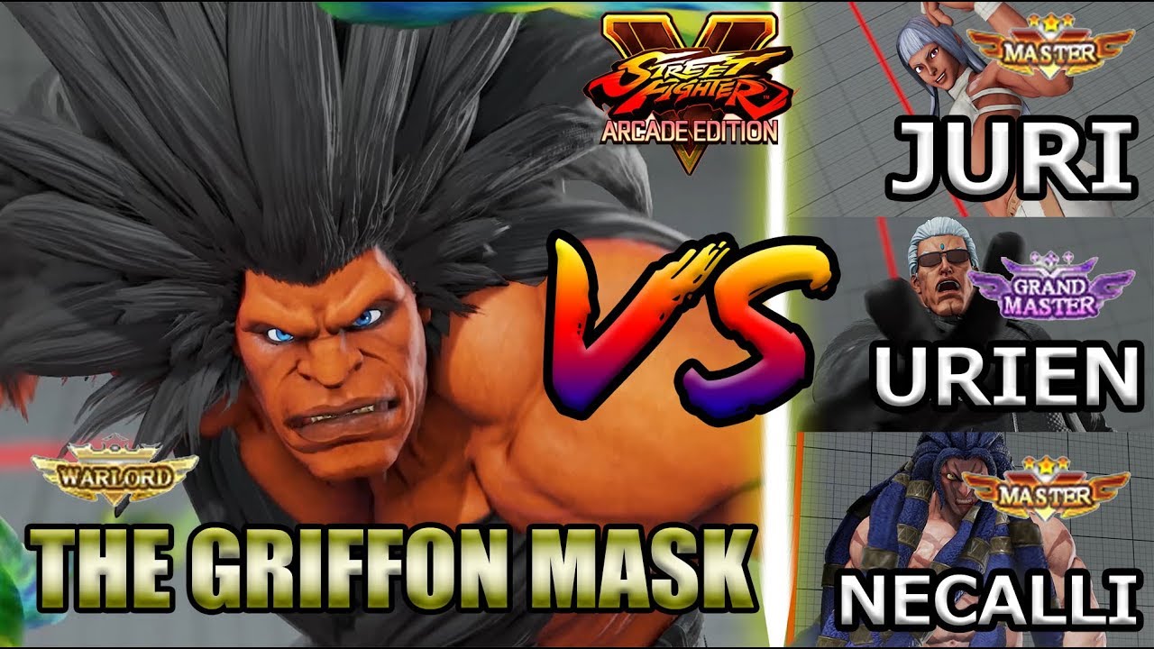 SFV AE 👊🏻 THE GRIFFON MASK (BLANKA) VS Master JURI & GrandMaster URIEN ...