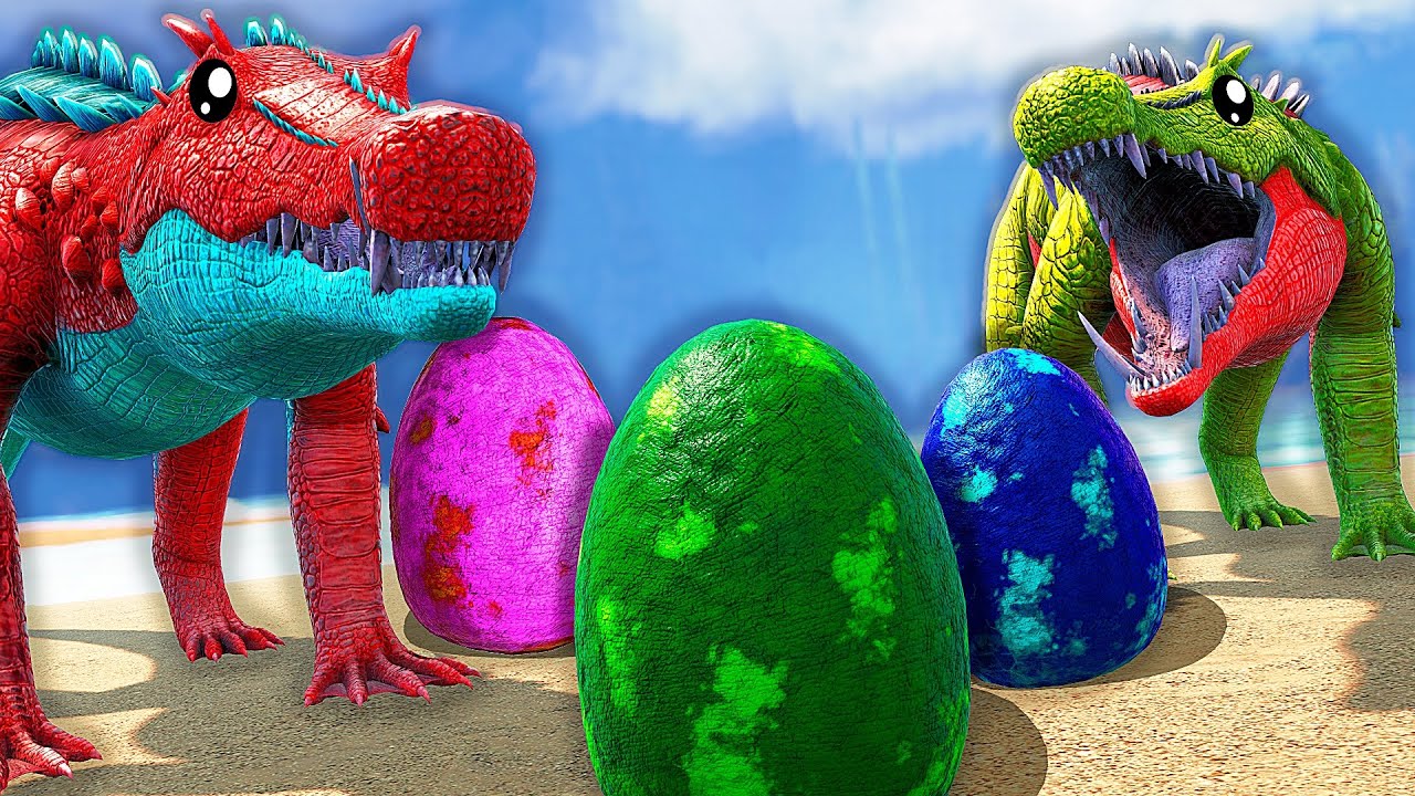 A História da Família Kaprosuchus E O Nascimento dos Bebês - ARK ...