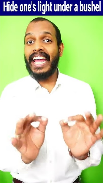 HIDE ONE'S LIGHT UNDER A BUSHEL - YouTube