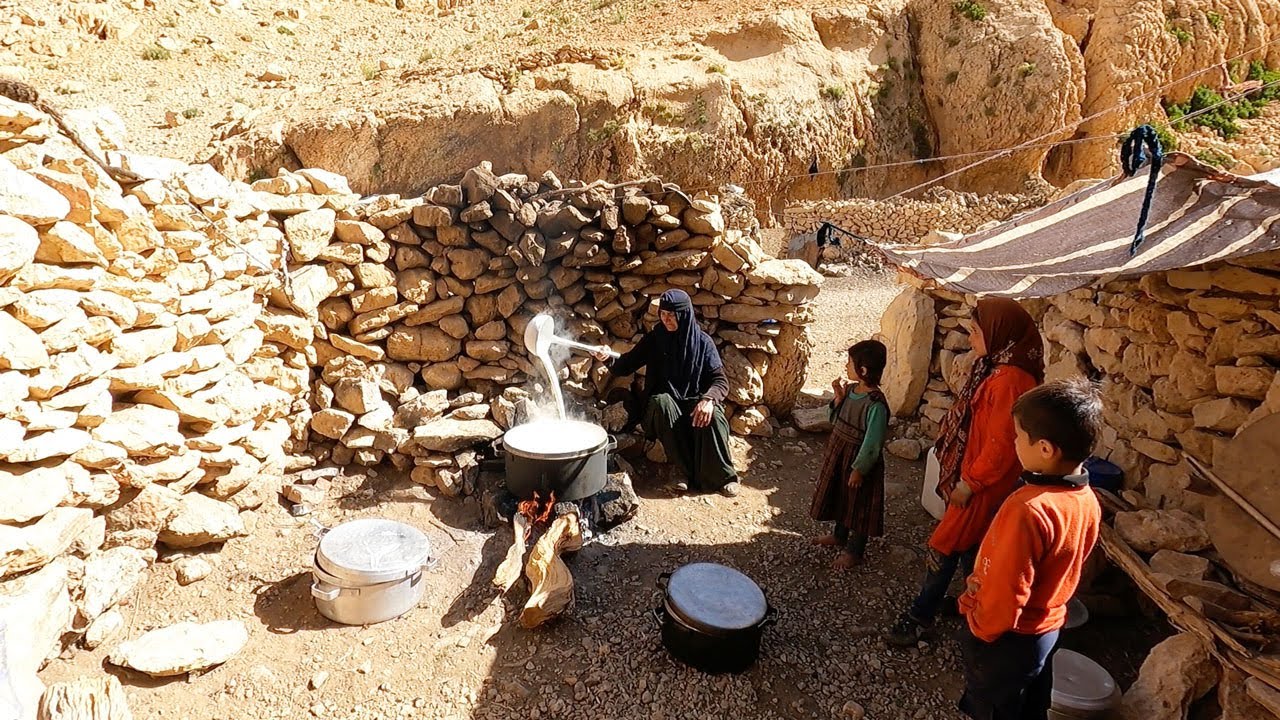 Boiling Buttermilk to Make Curd _ the village & nomadic lifestyle of ...