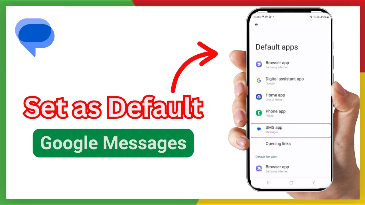 How to Set Google Messages as Default App (Android Tutorial 2026) - YouTube