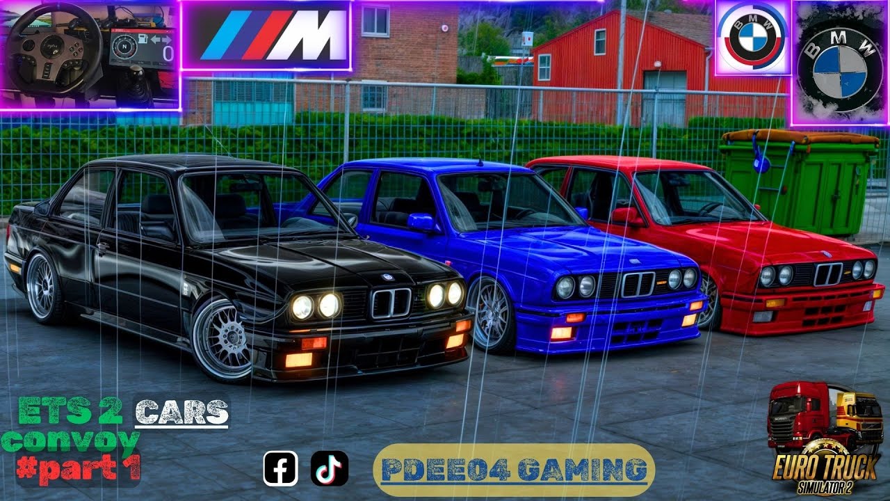 "3-Man BMW M3 E30 Gusheshe Convoy | Realistic Driving in Euro Truck ...