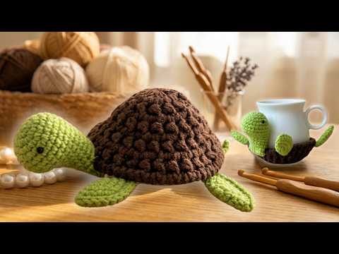 Kaplumbağa Bardak Altlığı 🐢 (Takı Tutucu Olarak da Kullan!)