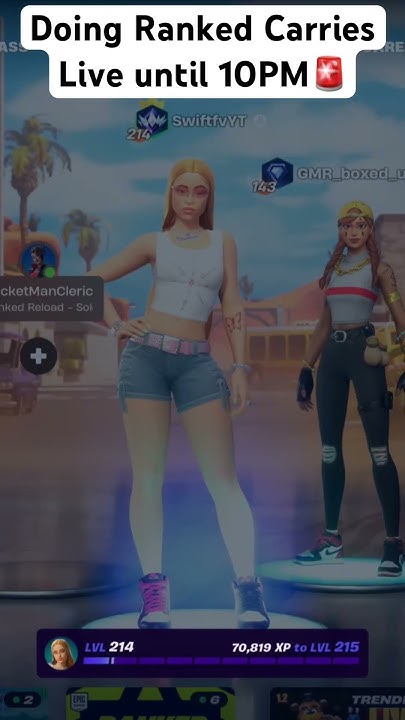 Join The Live For A Ranked Carry Shorts Fortnite Carry Ranked Unreal Youtube