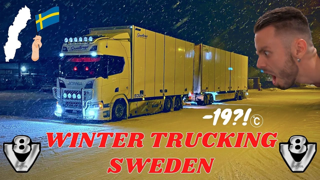 SCANIA V8 WINTER TRUCKING IN SWEDEN! - YouTube